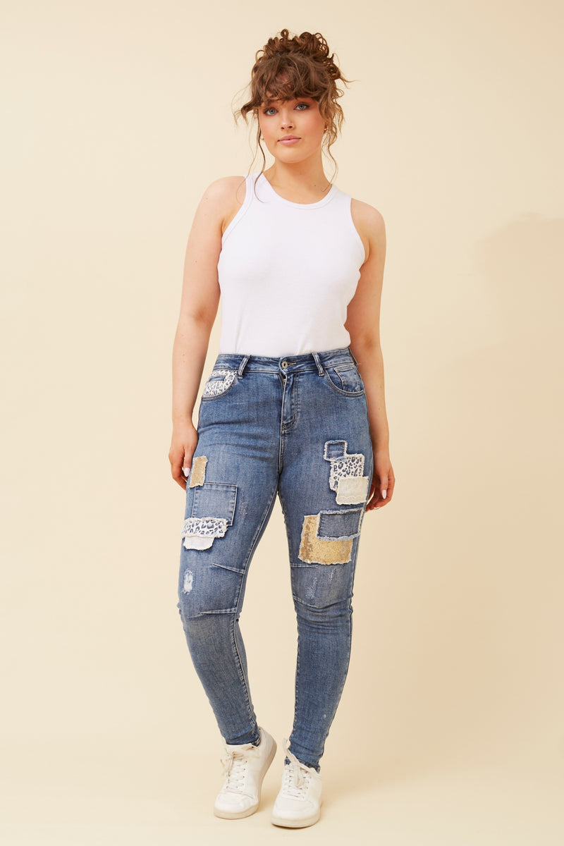 CKM Infinity Dazzle Denim Jeans Gold – Sitting Bull BH